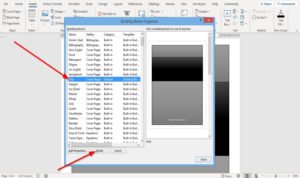 How to insert a Custom Cover Page in Word
