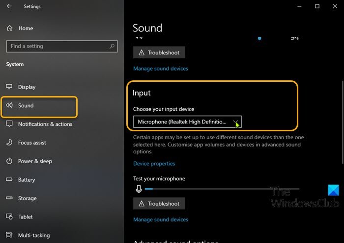 How To Change Default Sound Input Device In Windows 11 10 | thewindowsclub How To Change Default Sound Input Device In Windows 11 10 | thewindowsclub