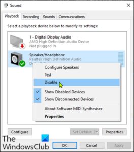 How to Enable or Disable Sound Output Device in Windows 11