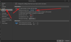 How to create, remove or set a Task Reminder in Outlook
