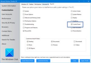 How to add Control Panel to File Explorer in Windows 11