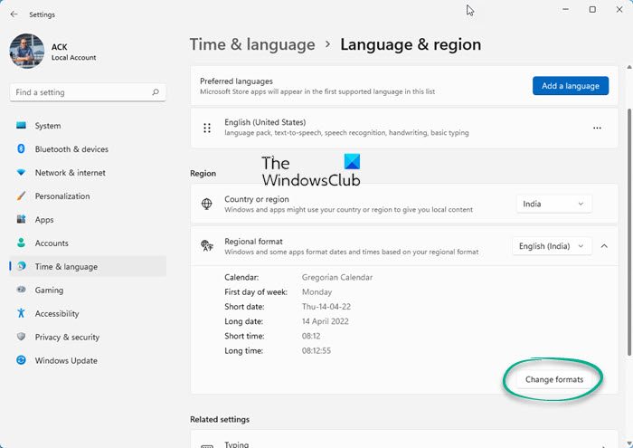 How to change the 24 hour clock to 12 hour in Windows 11 How to change the 24 hour clock to 12 hour in Windows 11