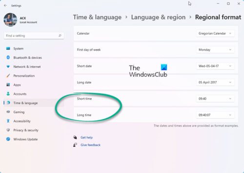 How to change the 24 hour clock to 12 hour in Windows 11