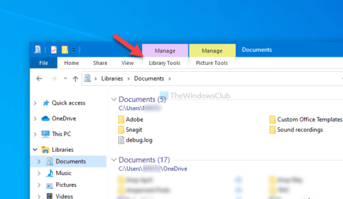 How to change Library folder template on Windows 11