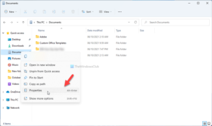 How to change Library folder template on Windows 11