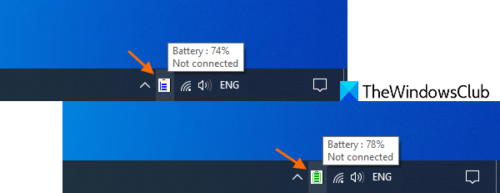 How to display custom Battery percentage icons in Windows 11/10