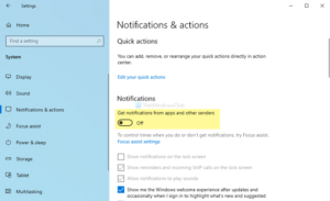 Disable Notifications from apps and others in Windows 11/10