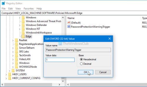 How to disable or enable Password Reuse warning in Edge