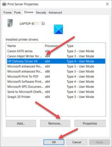 Printer stuck on Removing Device on Windows PC