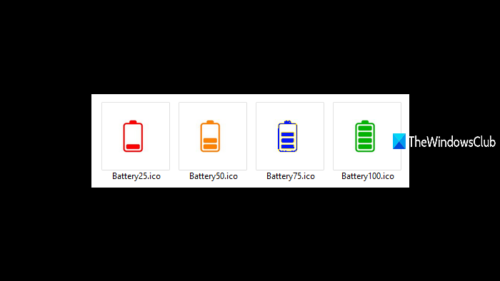 How to display custom Battery percentage icons in Windows 11/10