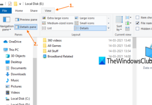 How to show Details pane in File Explorer in Windows 11/10