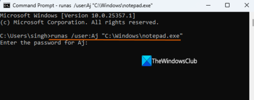 How to Run as different user in Windows 11/10