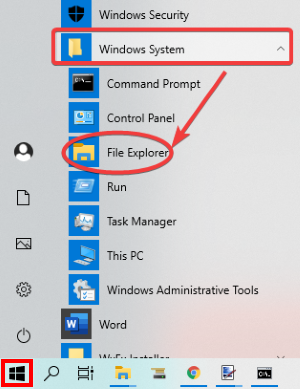How to open File Explorer in Windows 10