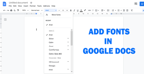 How to add a Font to Google Docs