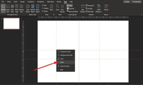 How to add Guides in PowerPoint