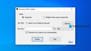 Best free Dummy File Generator software for Windows PC