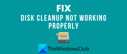 Disk Cleanup not working properly or does not remove files