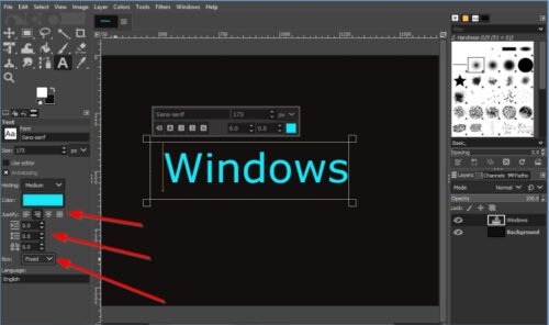 How to add text in GIMP in Windows PC