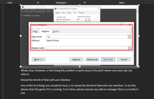 How to remove all images at once in Word document