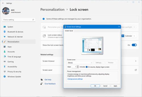 How to Password Protect Screensaver in Windows 11