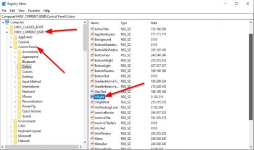 Change Background Color of selected or highlighted Text in Windows 11