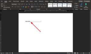 How to type Text over a Line in Word without moving it
