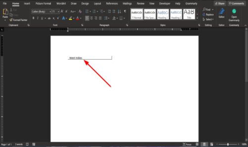 How to type Text over a Line in Word without moving it