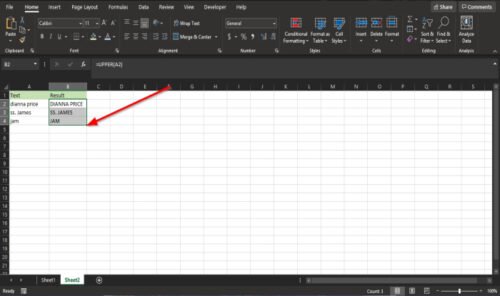 How to use the Lower and Upper function in Excel