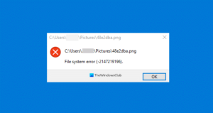 Photos app crashing with File system error in Windows 11/10