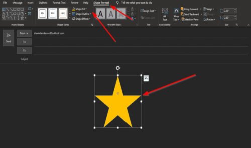 How to insert Picture, Graphics and Shapes in Outlook email body