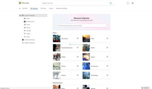 How to add or remove topics on News and Interests in Windows 11