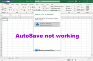AutoSave not working in Excel, Word or PowerPoint