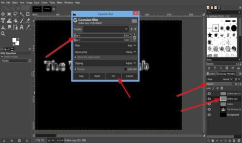 How to add Neon Glow effect Text in GIMP