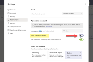 How to change Microsoft Teams notifications style in Windows 11