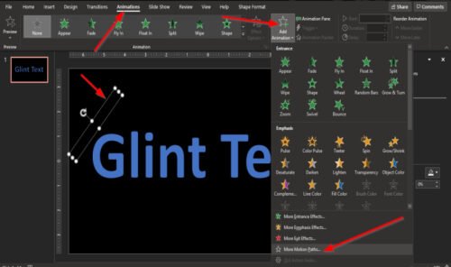 How to make a Glint or Sparkle Text animation in PowerPoint