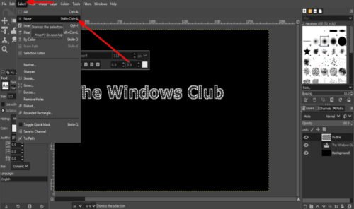 How to add Neon Glow effect Text in GIMP