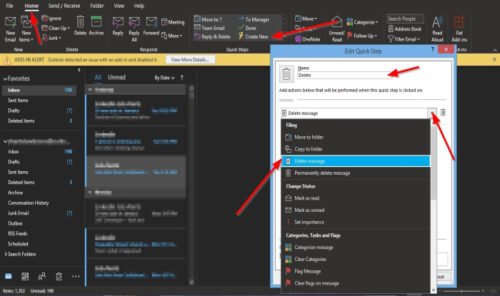 How to Create, Edit, and Delete Quick Steps in Outlook