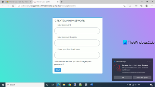 How to password-protect Edge or Chrome browser on Windows 11