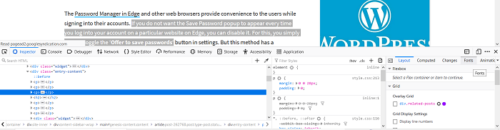 Identify fonts in Chrome, Edge and Firefox using Developer Tools