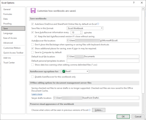 AutoSave not working in Excel, Word or PowerPoint