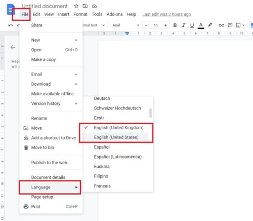Google Docs Spellcheck not working properly