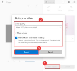 Add 3D Effects and Animated Text in Photos app of Windows 11/10