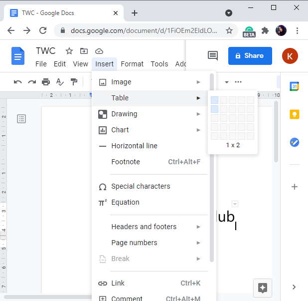 How to add Caption to Images in Google Docs