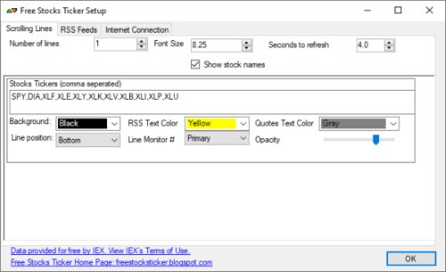How to add a Stock Ticker to Desktop in Windows 11/10