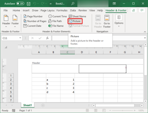 How to Add a Watermark in Excel