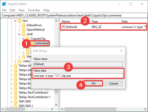 Copy file content to Clipboard using Right-click Context Menu