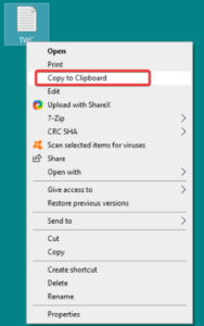 Copy file content to Clipboard using Right-click Context Menu
