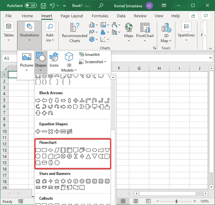 How to Create a Flowchart in Excel