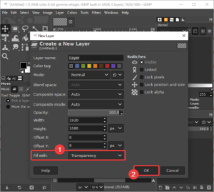 How to create a transparent GIF with GIMP in Windows 11/10