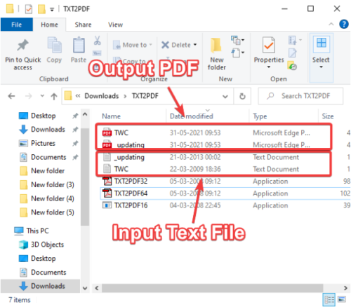 Convert Text to PDF with Drag and Drop on Windows PC